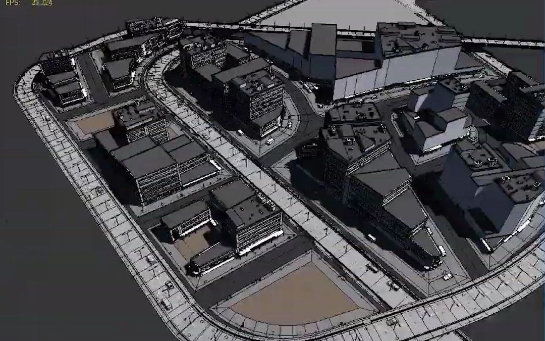 3d效果图室外大场景建模