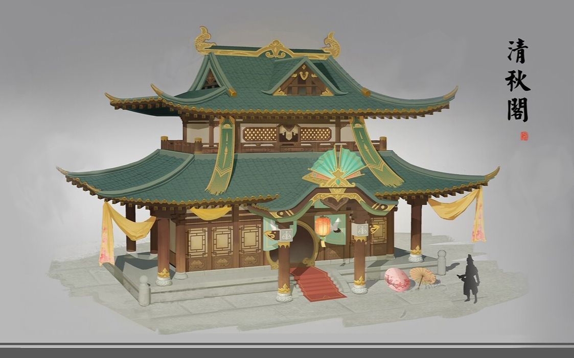 【3D建模】论这么好看的古风场景建模是怎么做的,教你从基础开始建模