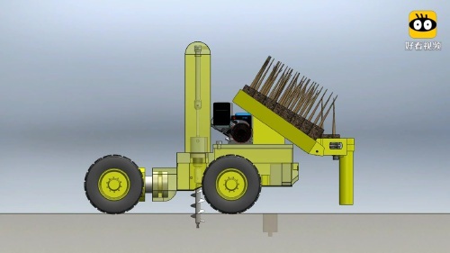 种植机的工作原理动画,非常的直观
