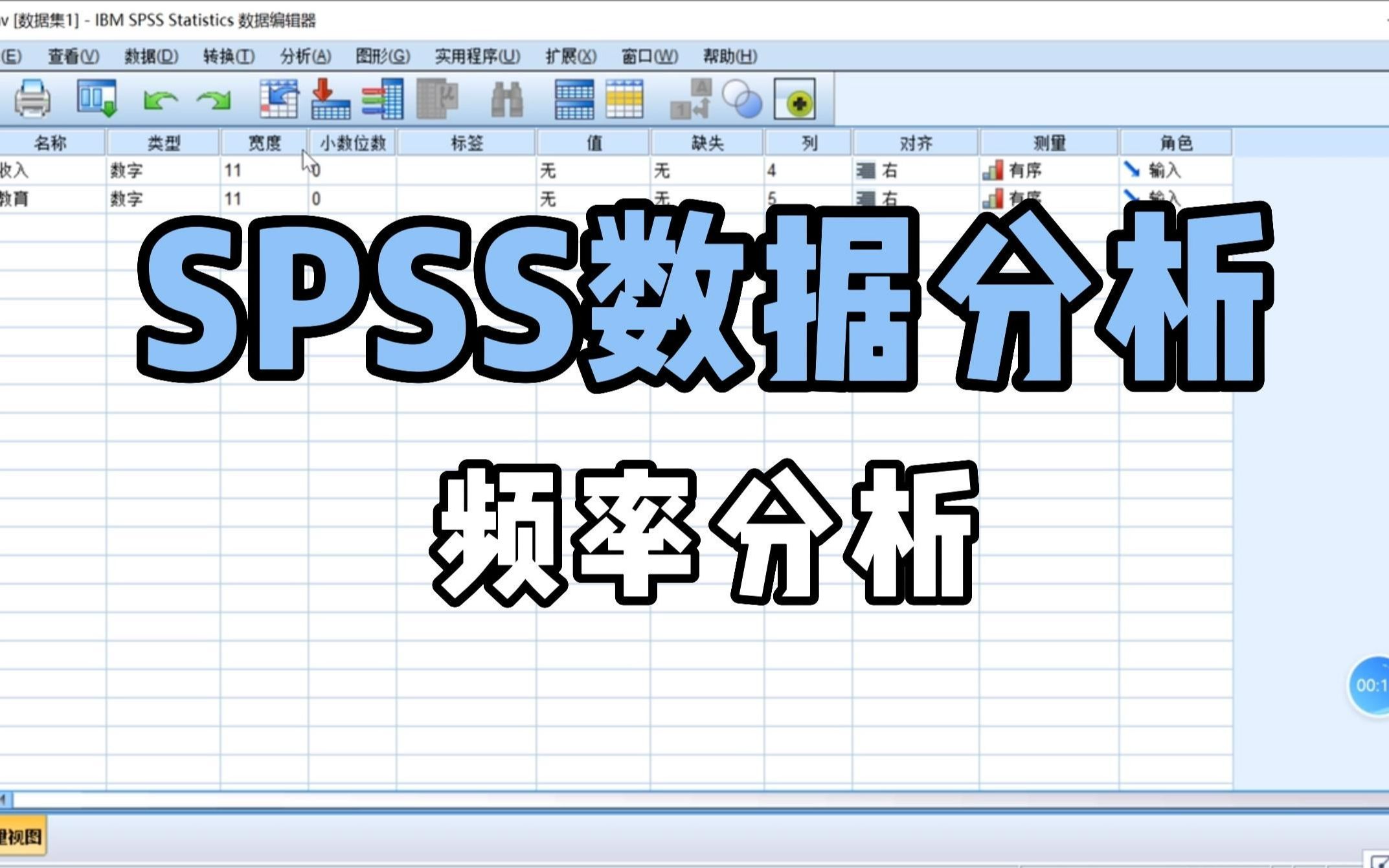 SPSS数据分析:频率分析