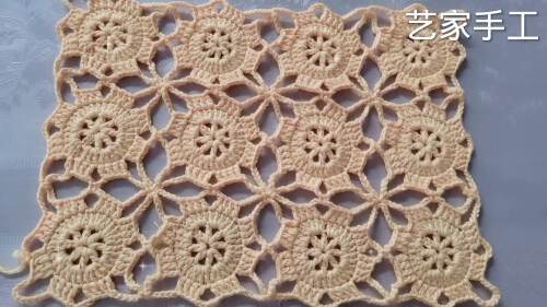 钩针编织一线连围巾花样可钩衣服桌垫花样用还简单一起学习吧
