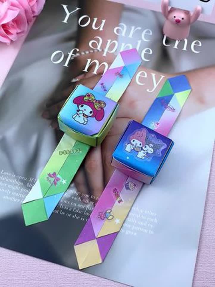 自制三丽鸥电话手表,简单又实用#手工 #手工diy #亲子手工 #一学就会.