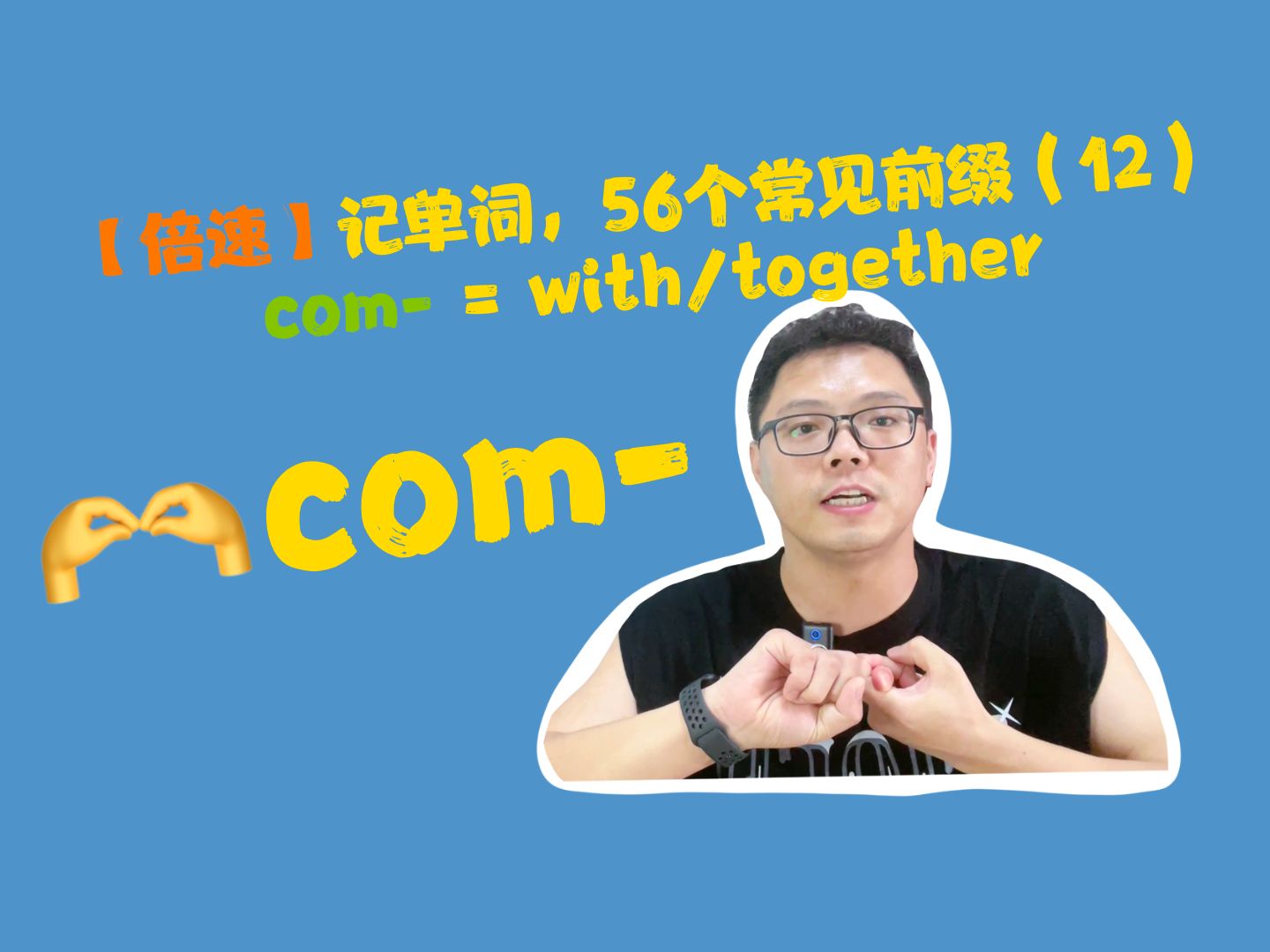 【倍速】记单词,56个常见前缀(12),com- = withtogether