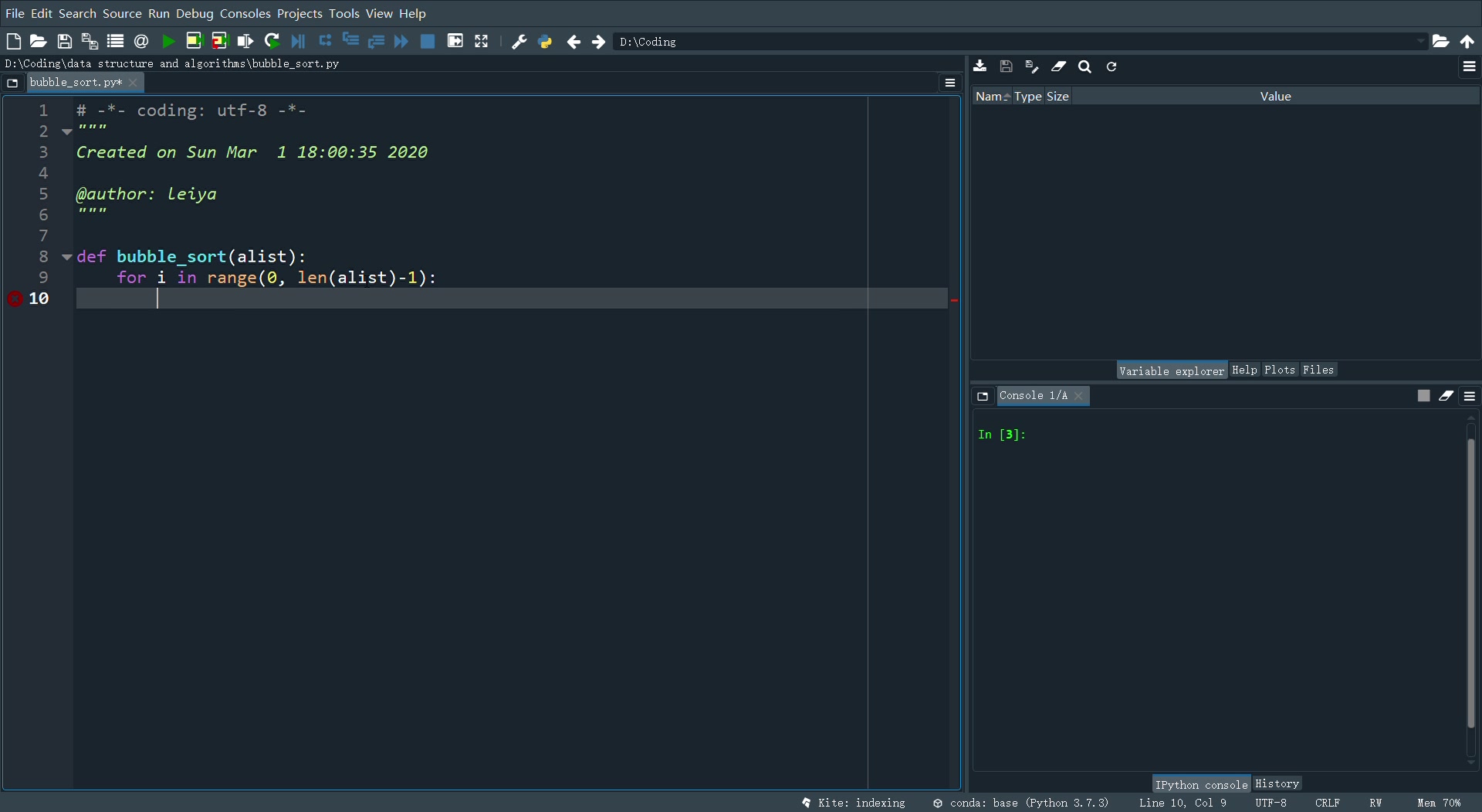Bubble_sort(用Python实现冒泡排序)(1)