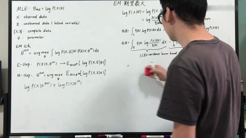 机器学习EM算法:第2讲,公式导出之ELBO+KL Divergence