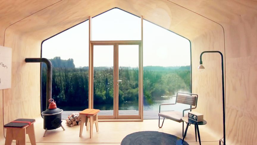 10小时盖好个房子,用纸板模块化设计,想住哪住哪