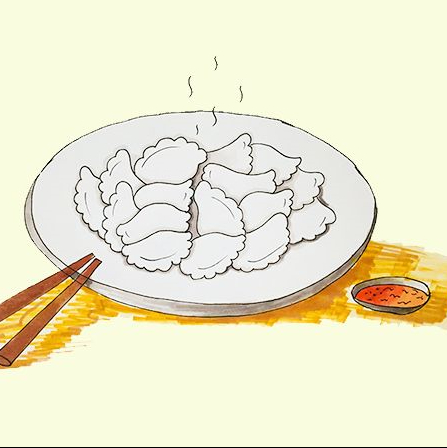 鸡汁锅贴饺 