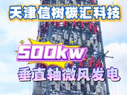 《天津信树碳汇科技 500kW 磁悬浮微风发电机高效并网》