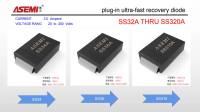 ASEMI贴片封装肖特基二极管SS34 SS36 SS310 电性参数规格