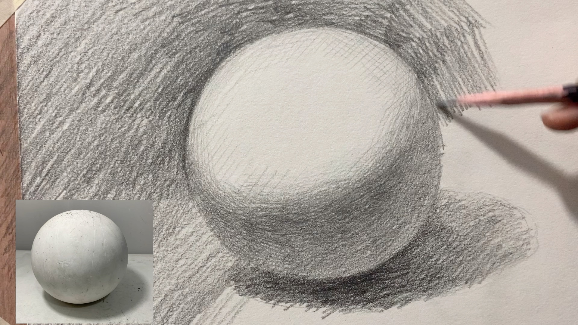【素描】石膏几何形体--圆球体