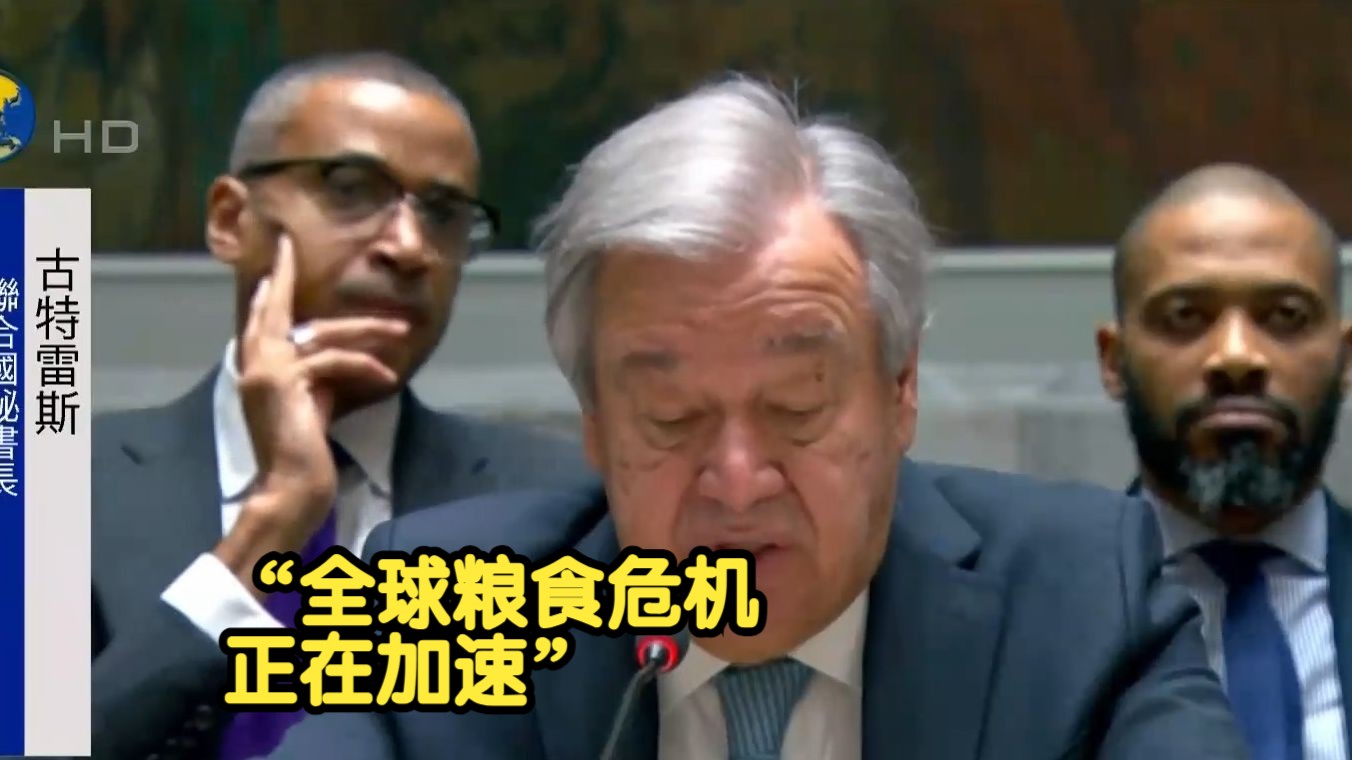 安理会召开粮食与和平问题会议,古特雷斯警告全球粮食危机正加速