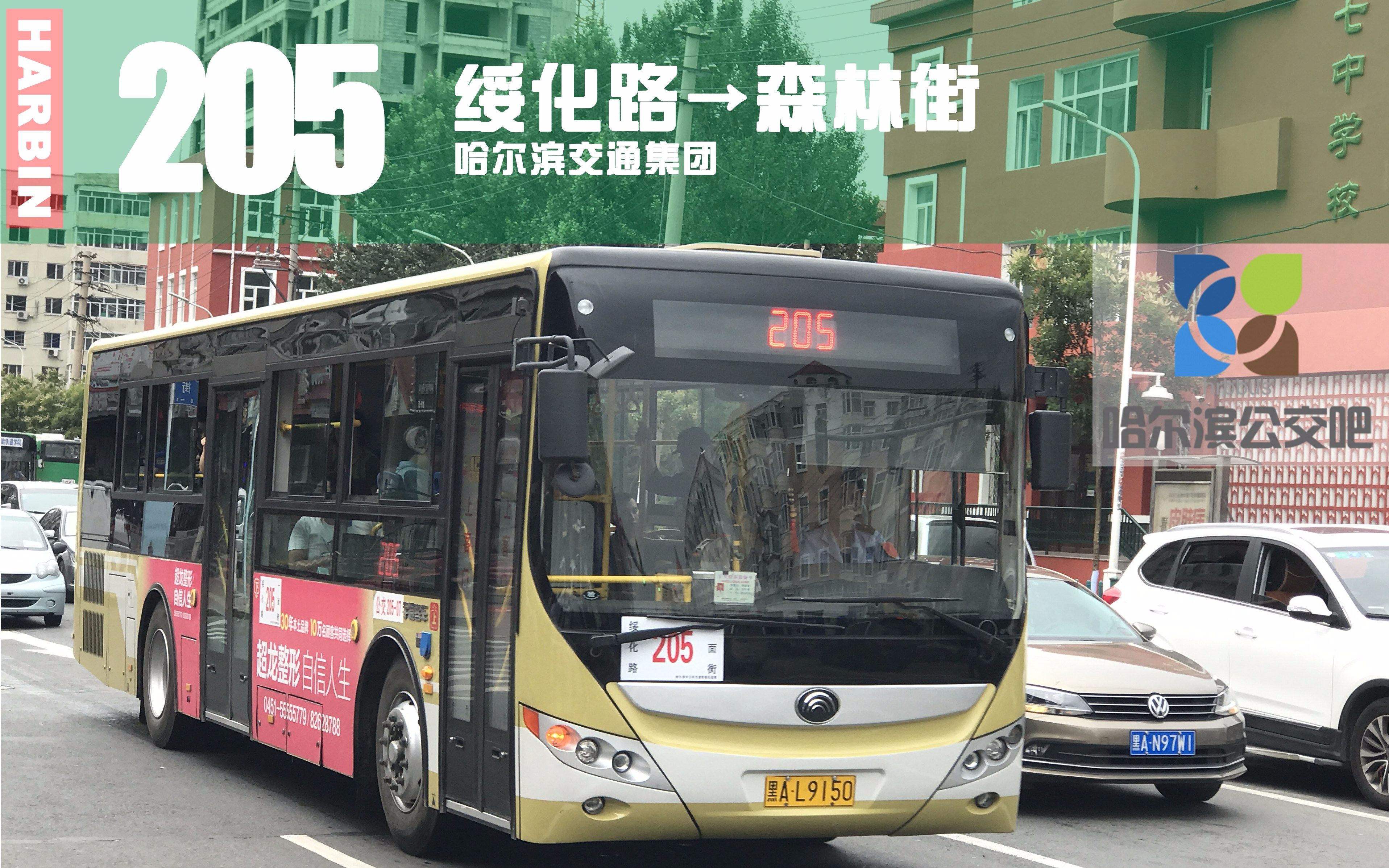 【冰城夏都】哈尔滨公交205路POV(绥化路→森林街)