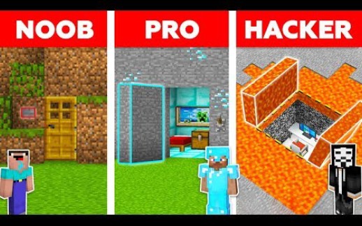 【菜鸟vs大佬vs黑客】挑战建造隐藏房屋?!