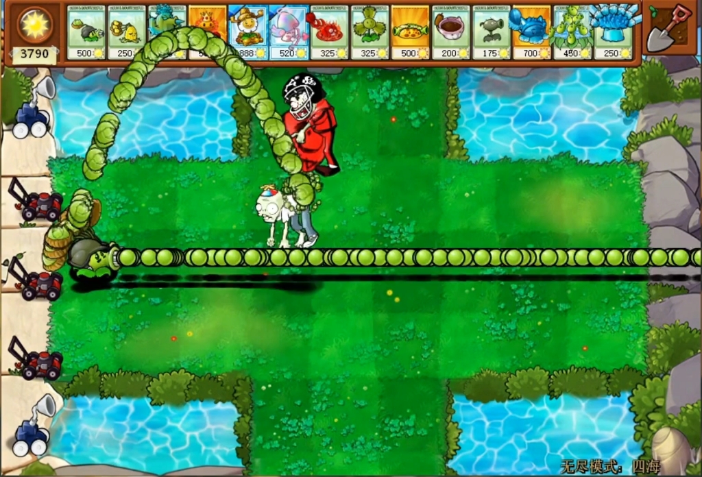 杂交植物叠种100颗!挑战10万血量气球舞王僵尸_植物大战僵尸