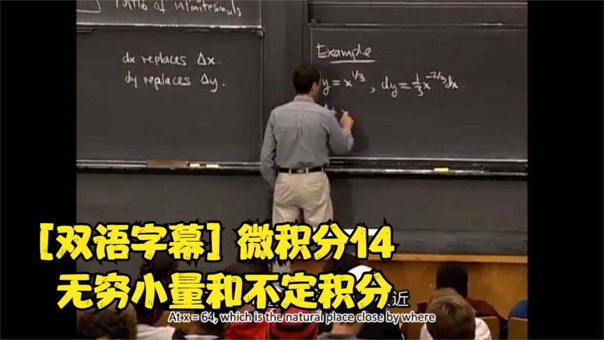 [双语字幕] 微积分14 无穷小量和不定积分