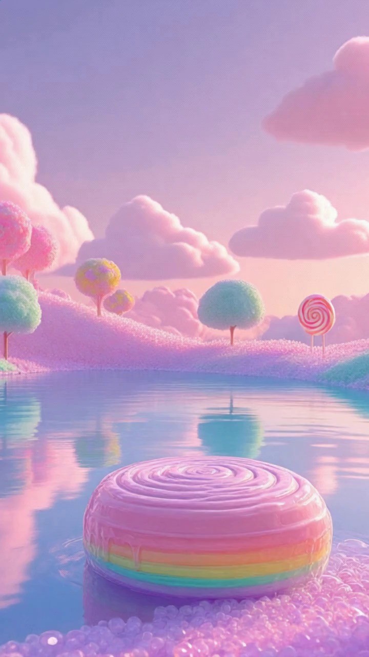 梦幻糖果世界的唯美场景展示