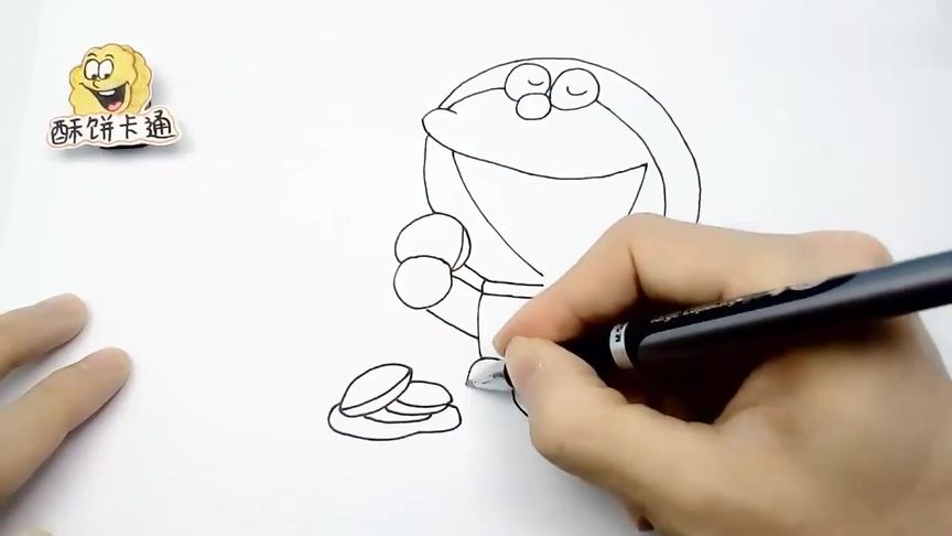 好看又可爱的机器猫简笔画,画法简单又好学,小朋友很喜欢
