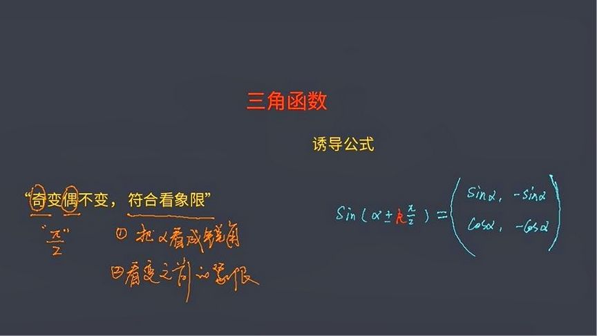 “奇变偶不变,符号看象限” 三角函数8—诱导公式练习 学浪计划
