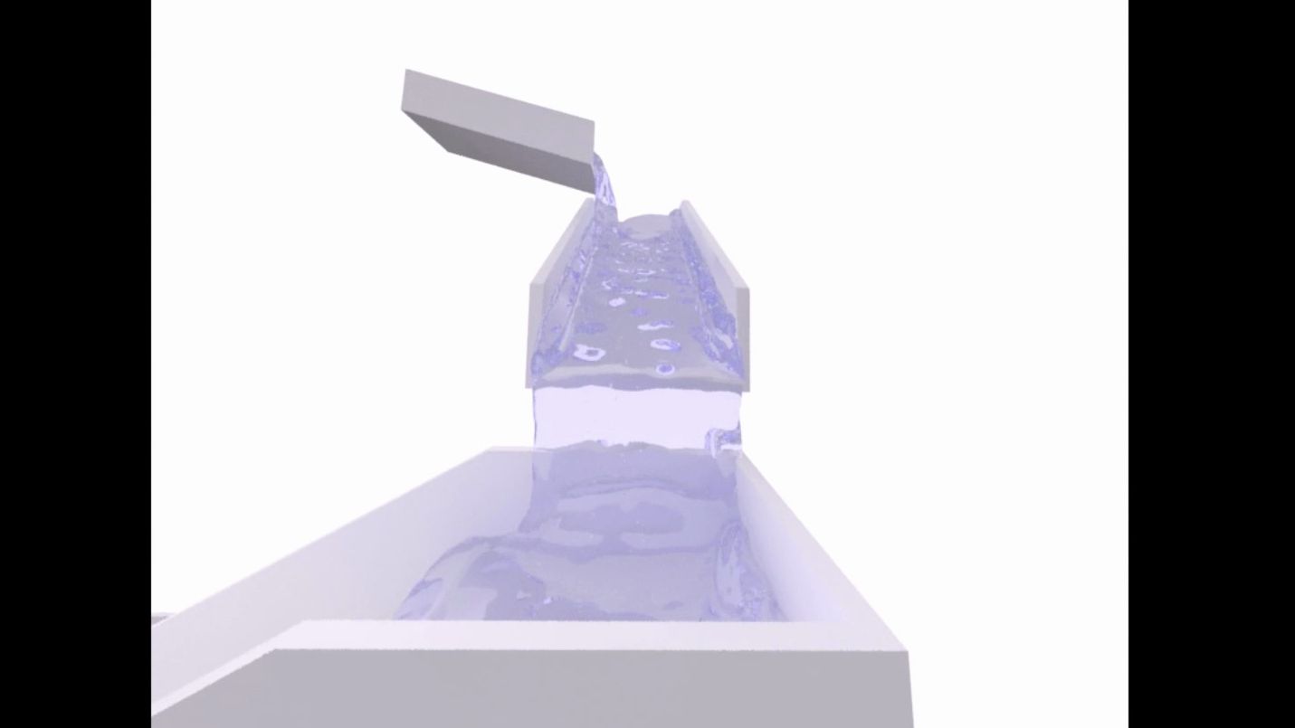 3dmax动画教程自带液体模拟器流水特效水流阶梯