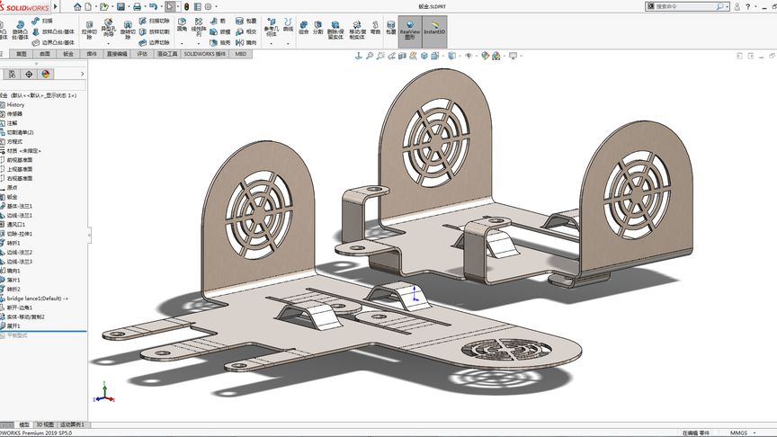 用SolidWorks画的钣金零件
