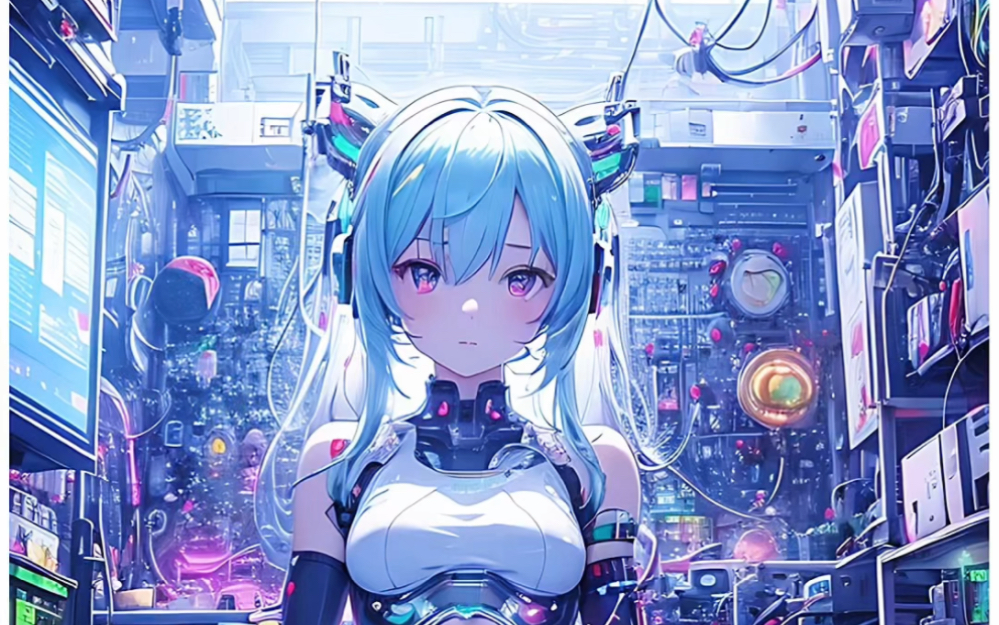 来科幻世界吧!Ai绘画 美少女 可爱