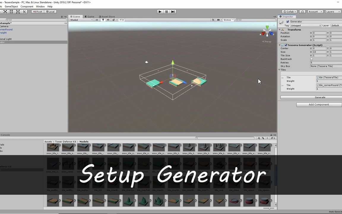 Unity3D Tessera Pro 5.1.1 快速生成随机3D场景建筑插件