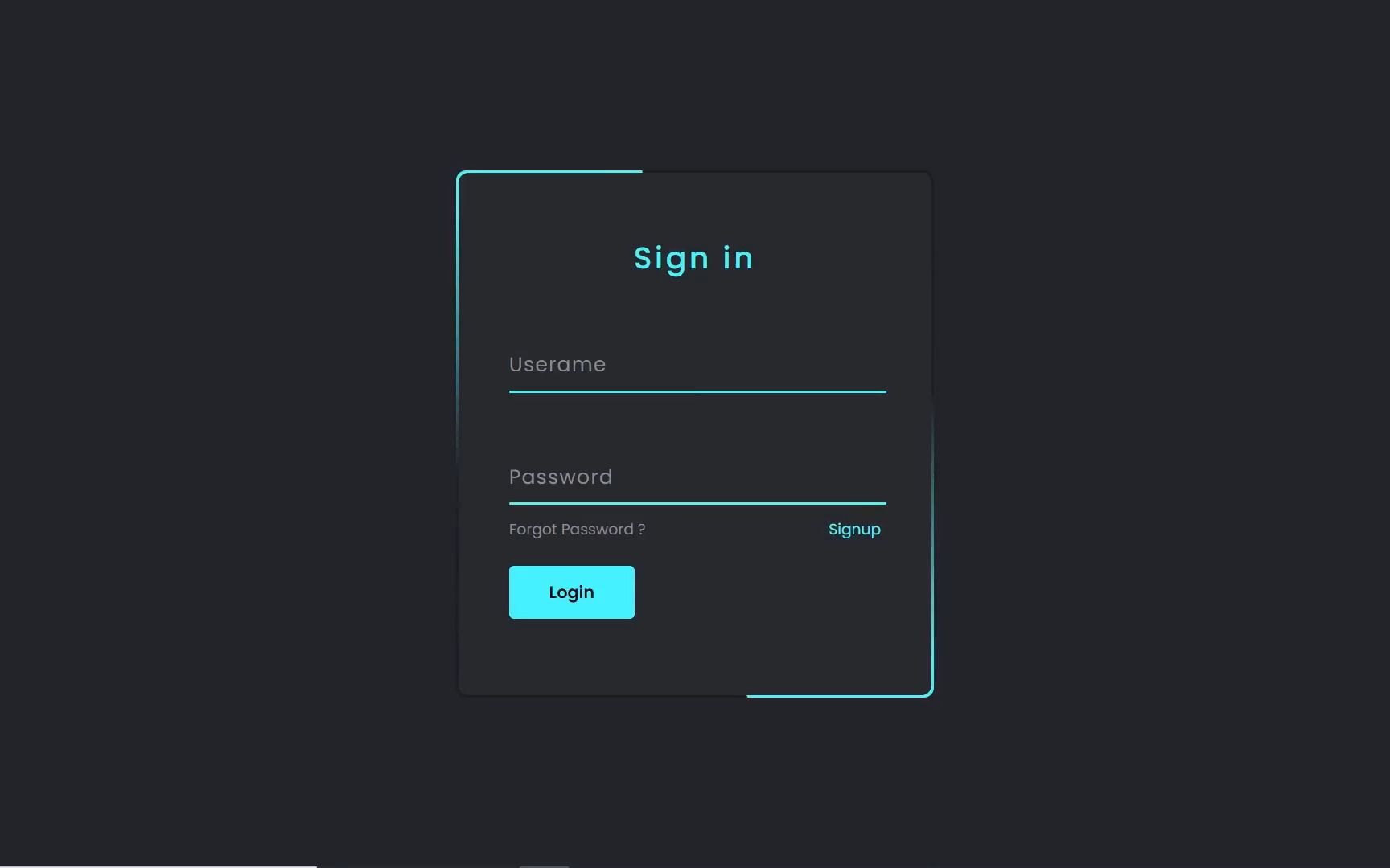 【附源码】带丝滑动效的登录框 Html CSS