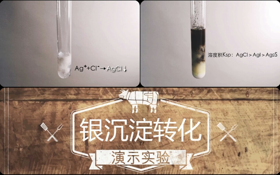 【化学实验】银沉淀转化 演示实验