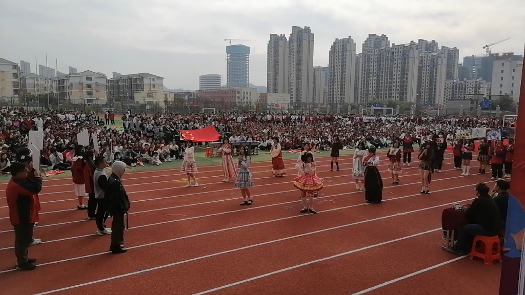 上饶第一中学新校区动漫社汉服社运动会开幕表演