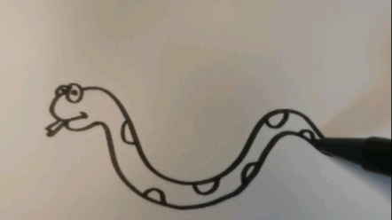 五秒画条蛇,一看就会的简笔画
