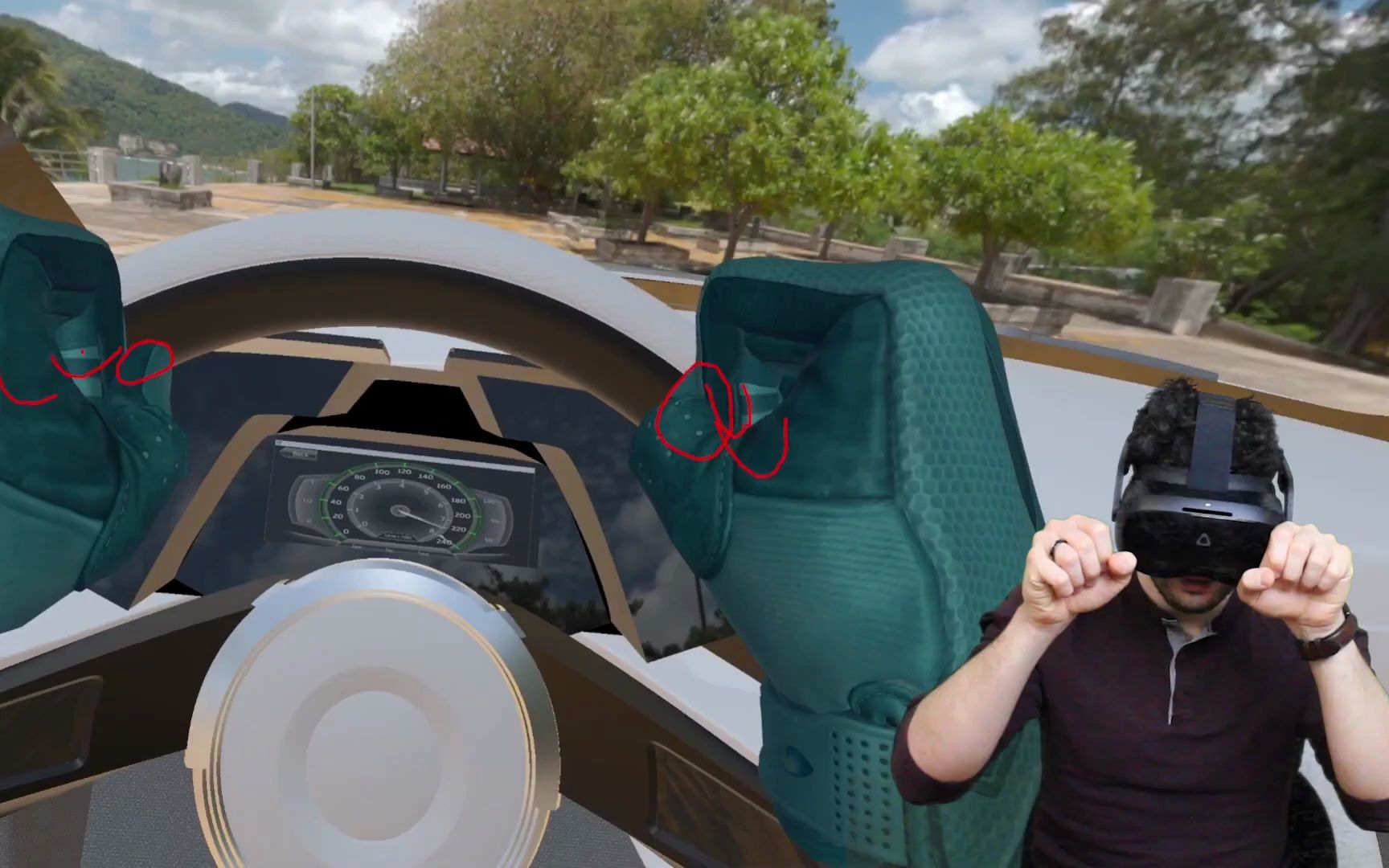 使用TechViz软件在VR中仿真仪表板、评估人机界面的人体工程学设计