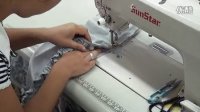 单针平车缉转领-羽绒服加工视频