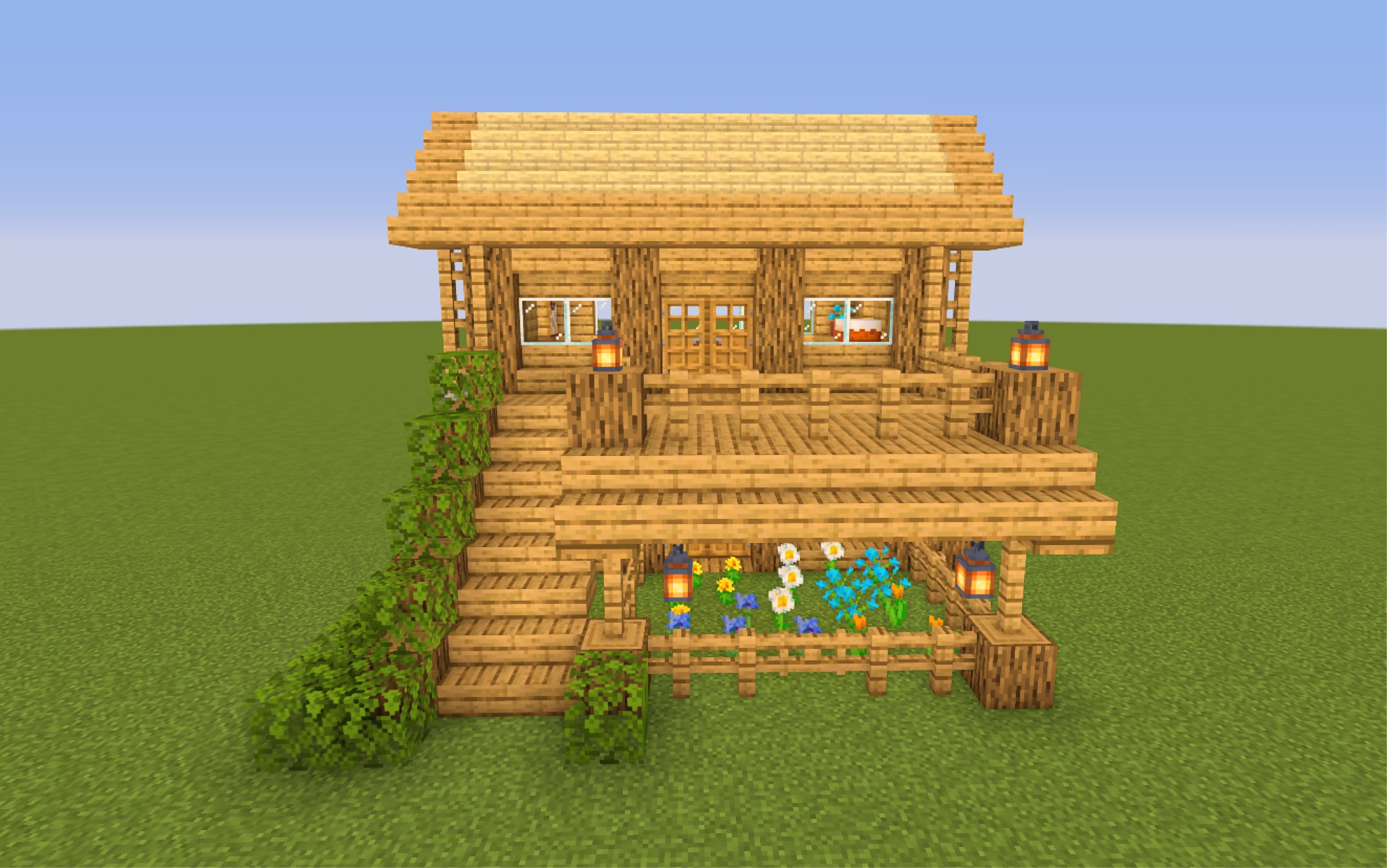 【Minecraft】简单的萌新生存小屋_我的世界