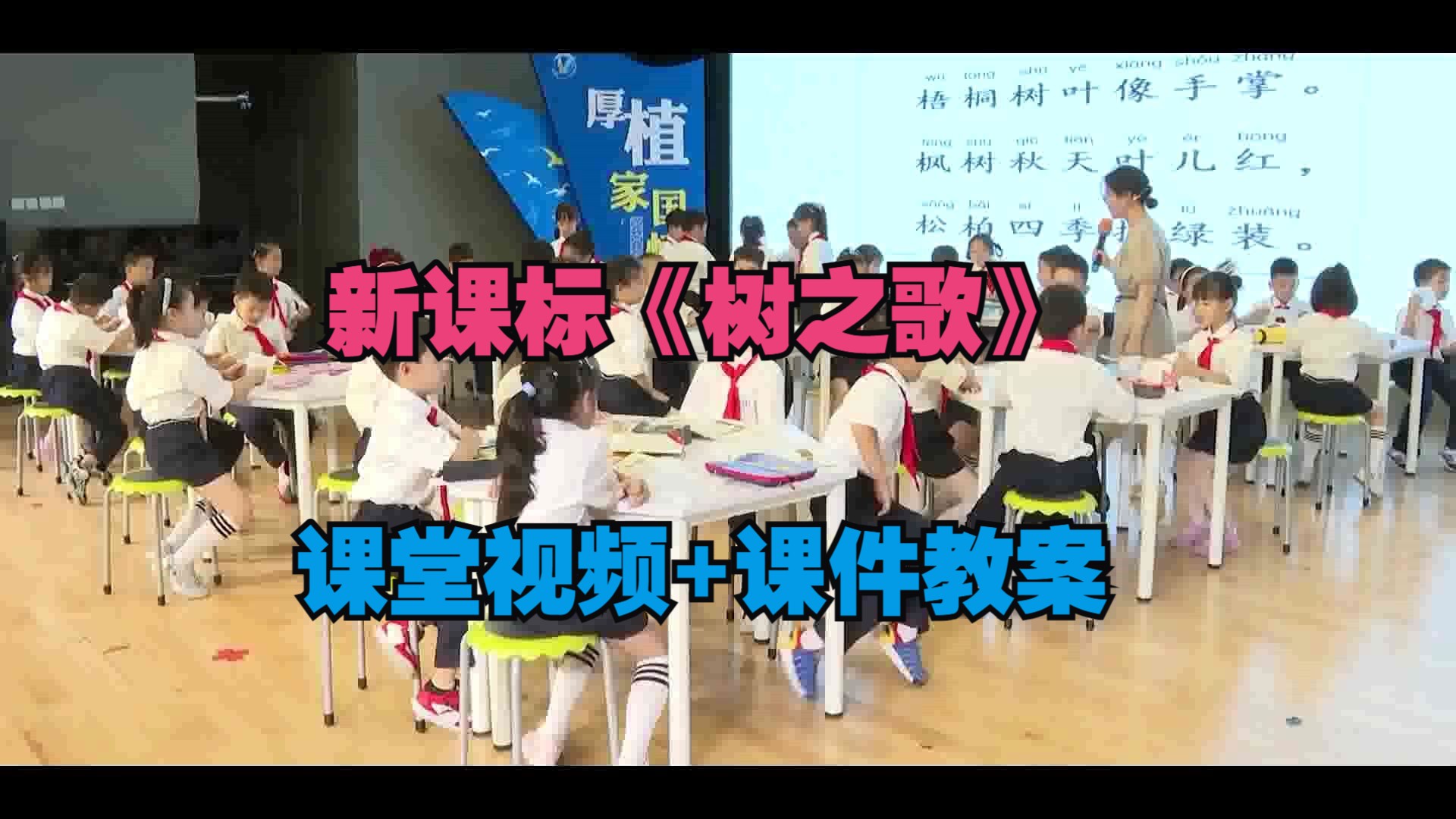 ...二年级上册名师优质课《树之歌》徐华kun公开课教学视频含教学设计...