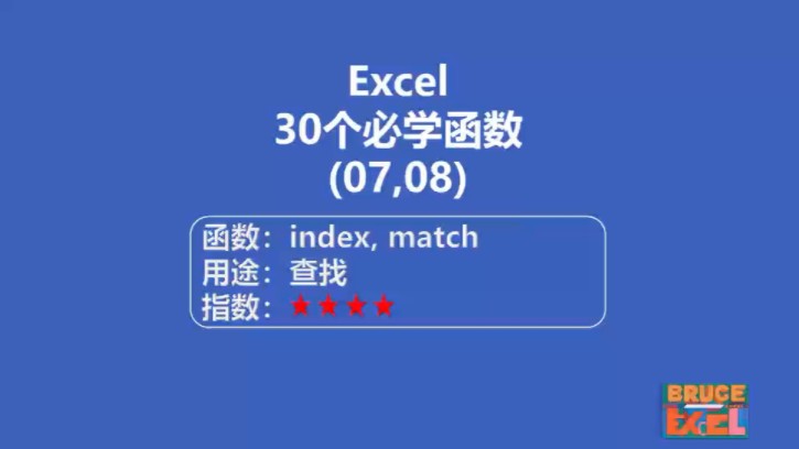 定位函数组合index match函数