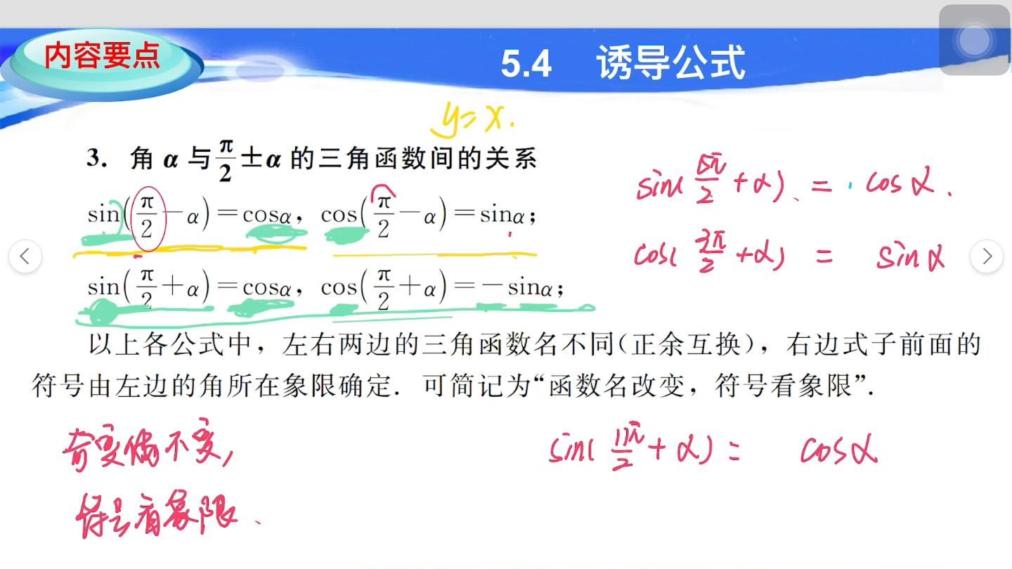 广东省高职高考数学【第5章 诱导公式】 04 诱导公式