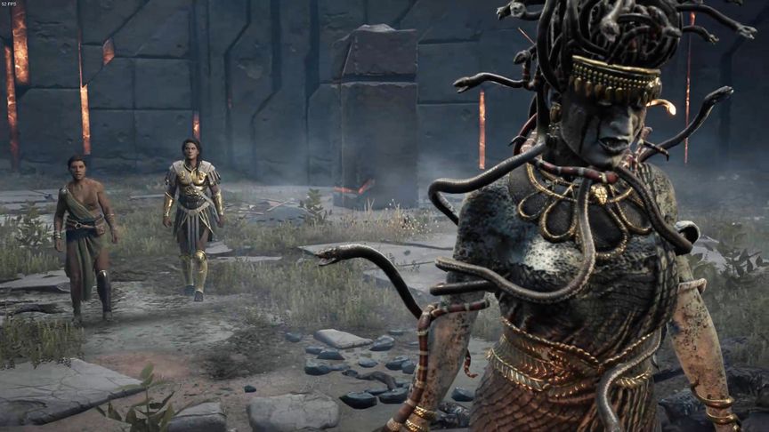 刺客信条奥德赛:4分钟击杀最高难度美杜莎BOSS,打法装备介绍