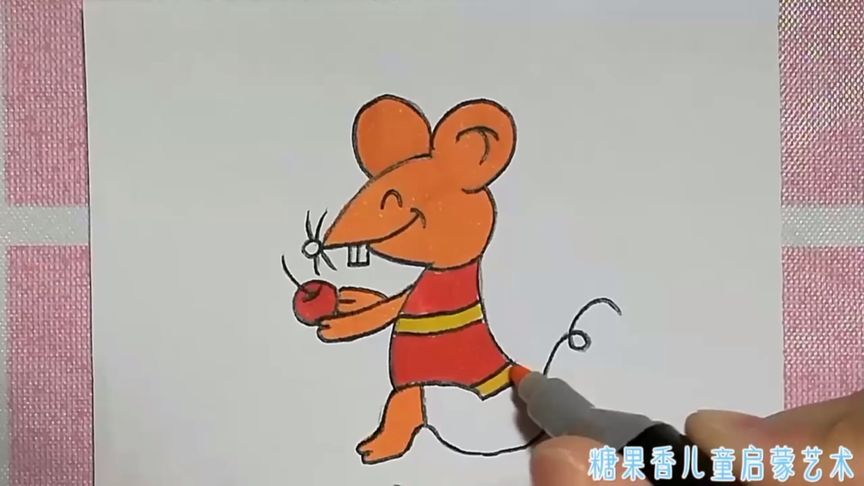 创意儿童画十二生肖鼠漫画卡通亲子育儿宝宝学画画