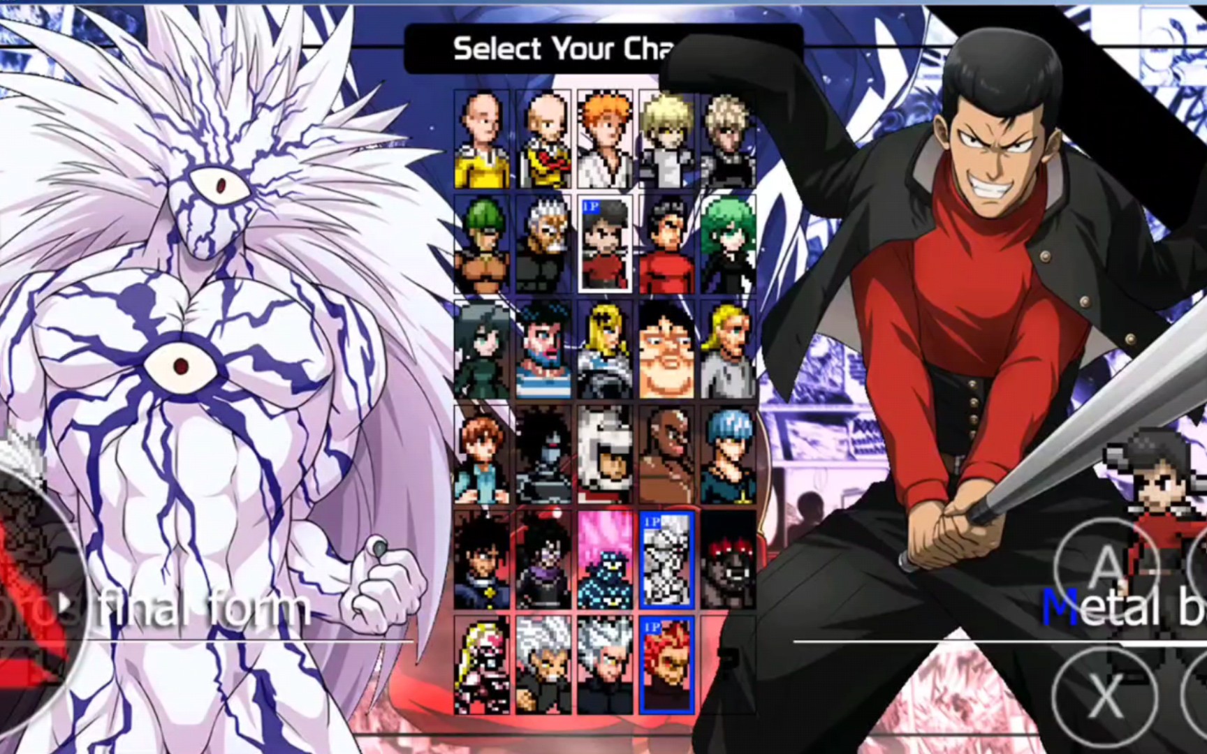 《一拳超人 v6 mugen》,手机exagear模拟器,2v2,骁龙855。