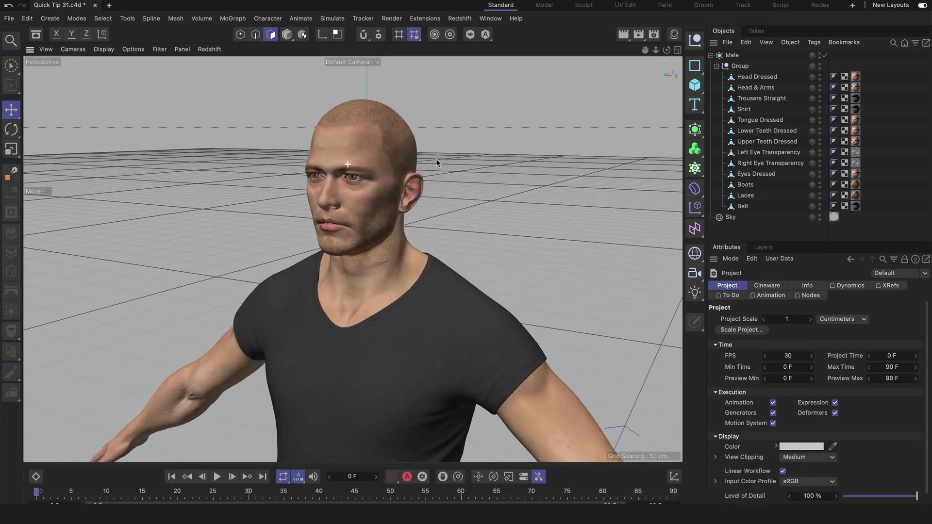 ...教程#C4DQuickTip 31:如何在 Cinema 4D R25中调整默认摄像机设置