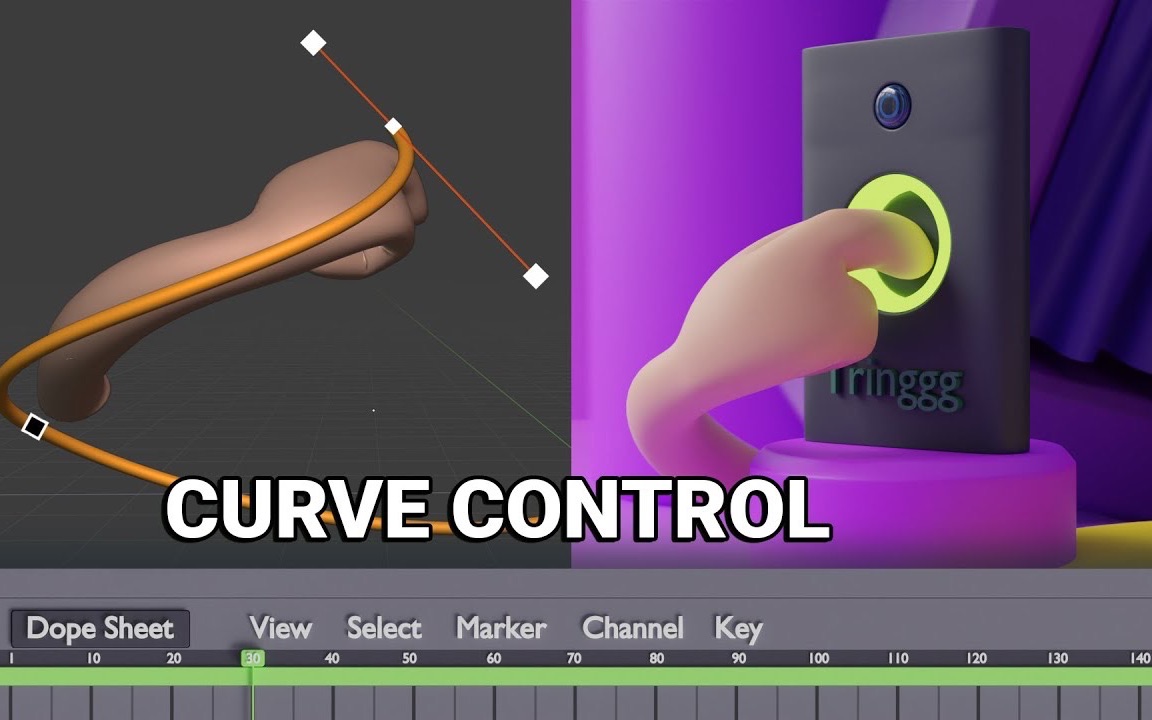 使用贝塞尔曲线在 Blender 中创建平滑骨骼动画(中英文字幕)