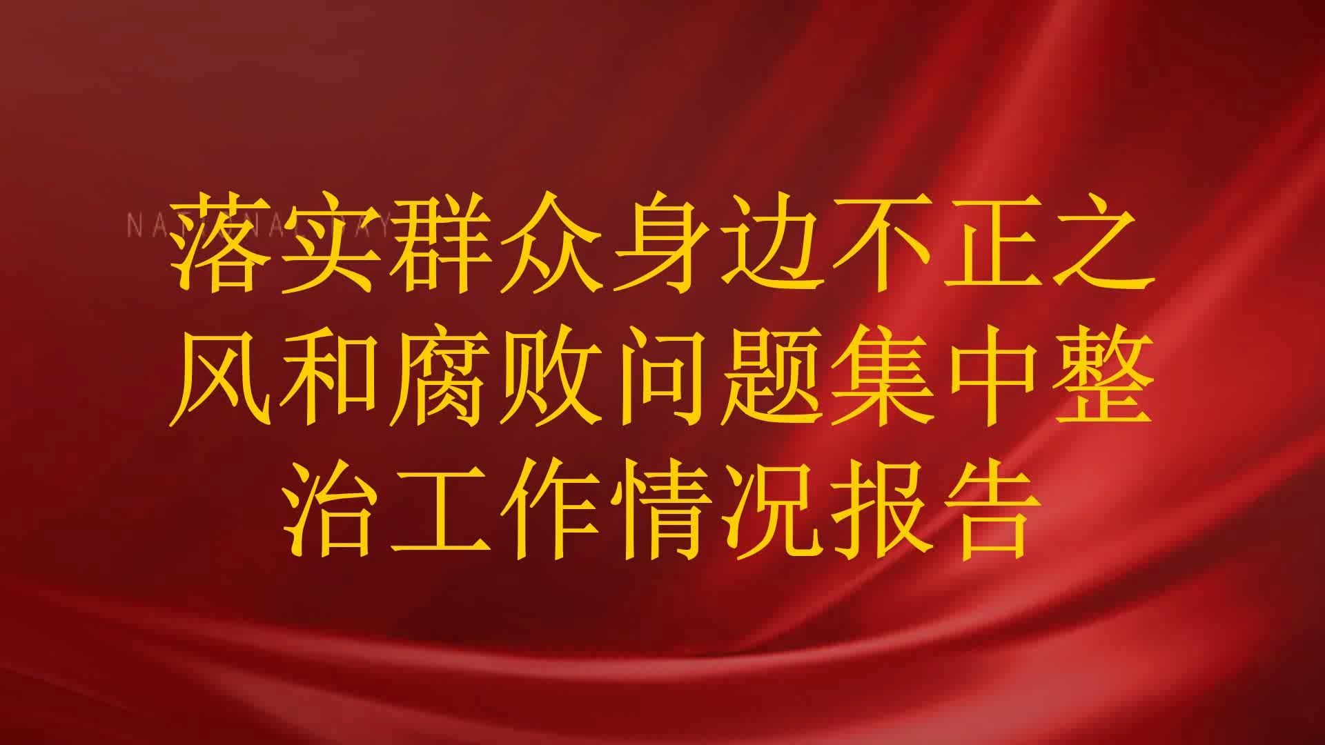2024落实群众身边不正之风和腐败问题集中整治工作情况报告