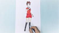 手绘精灵梦叶罗丽之陈思思简笔画 这身休闲少女装你们喜欢吗