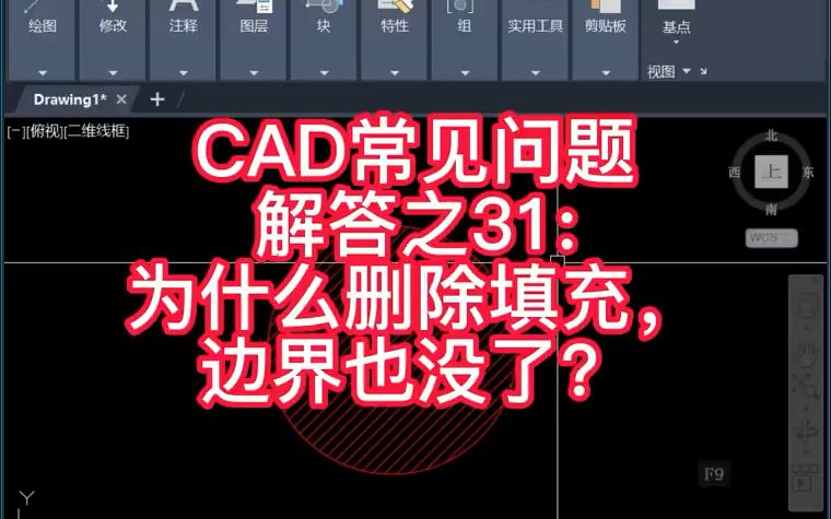 为什么删除cad填充图案,边界也删了?