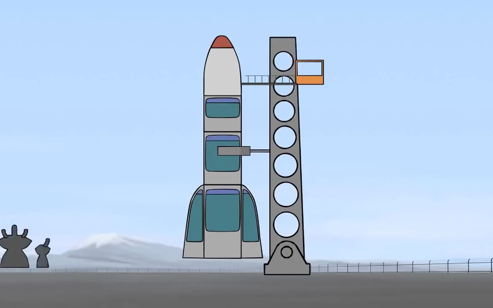 视频动画演示 火箭 升空视频