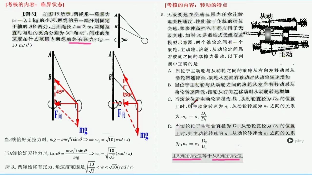 高三一轮复习视频微课资料24:圆周运动临界问题和受力分析(峰宇路...