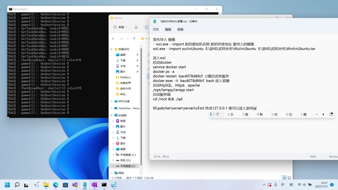 武林外传wsl 部署带内网穿透