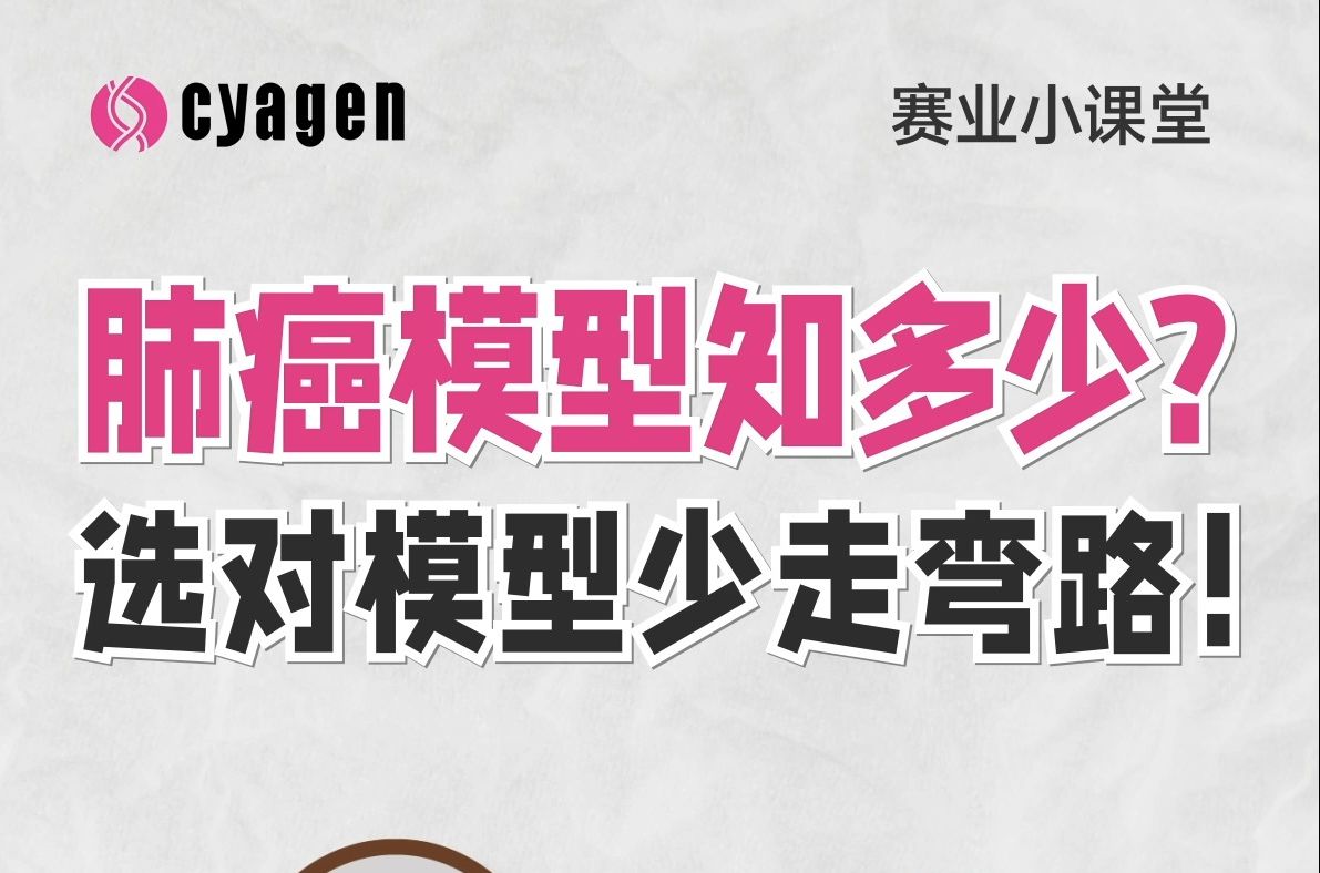 肺癌模型知多少?选对模型少走弯路!