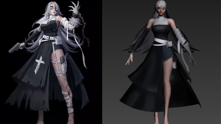 3dmax教程:二次元人物角色模型制作全流程(一)