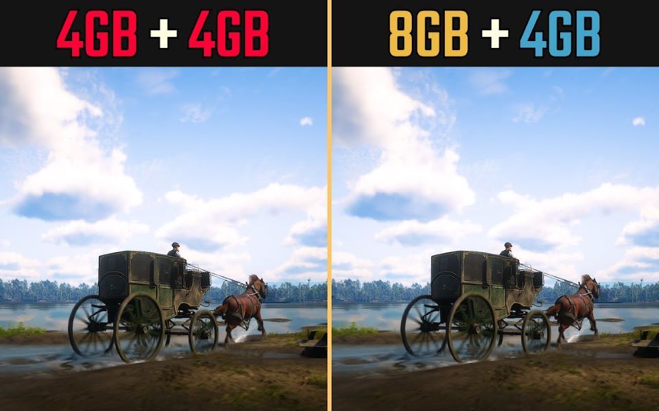 内存 8GB + 4GB vs 4GB + 4GB (双通道)